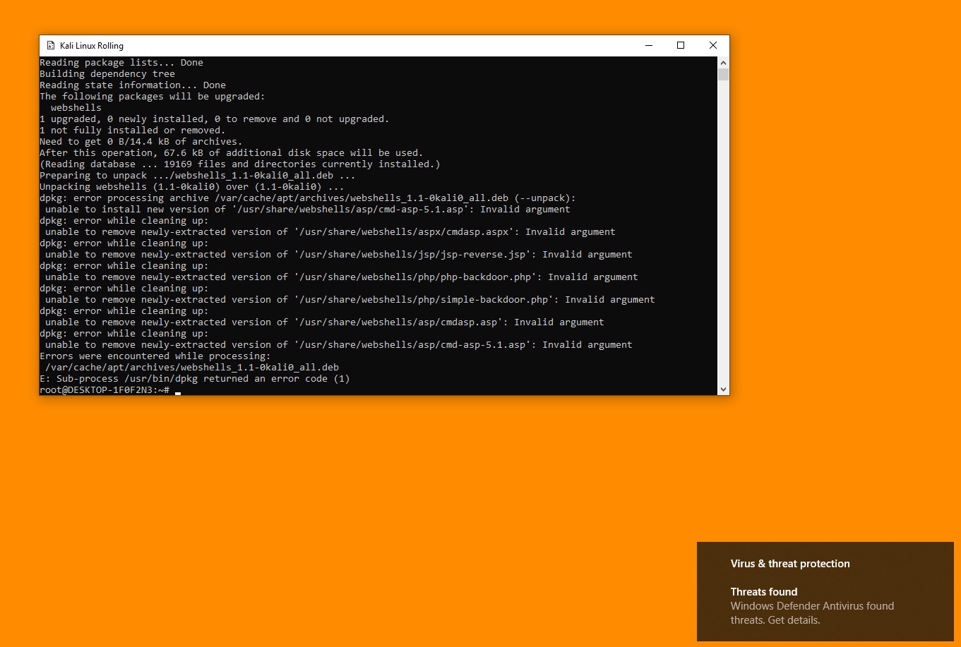 Solving Kali Linux Packages not Installing in Windows Problems